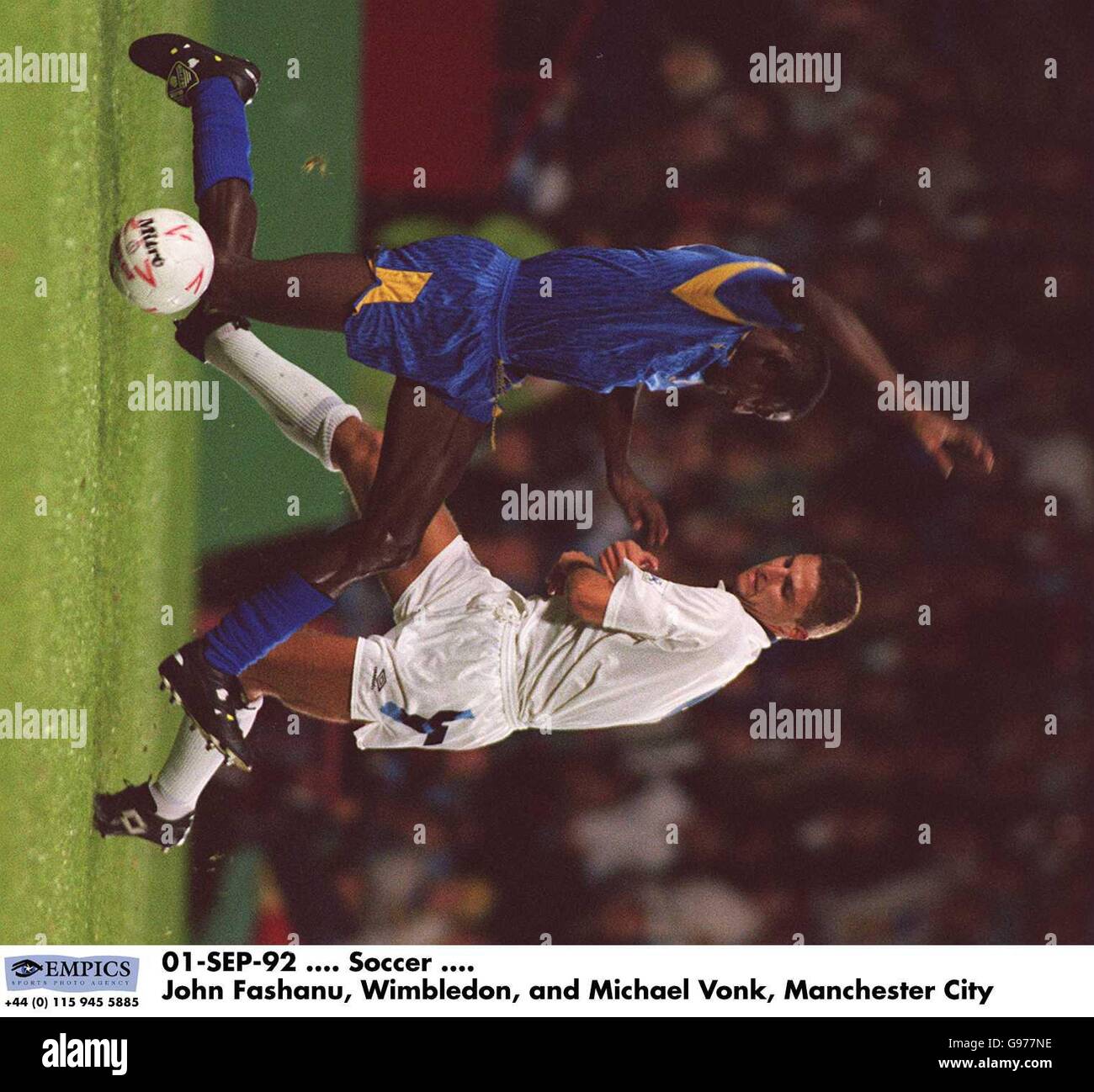 01 sep 92 soccer john fashanu hi-res stock photography and images - Alamy