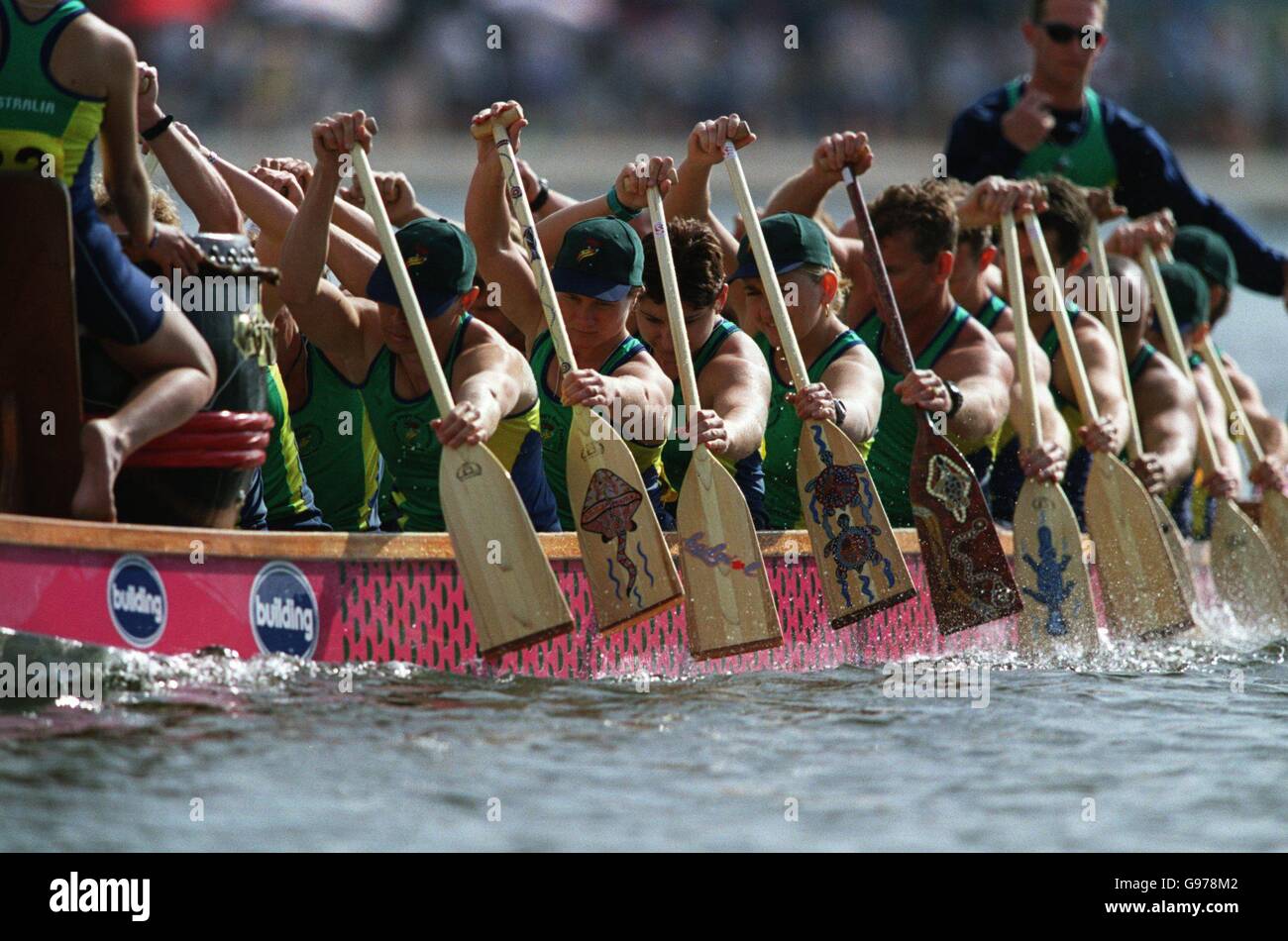 Dragon Boat Racing - World Championships. The personalized paddles of ...