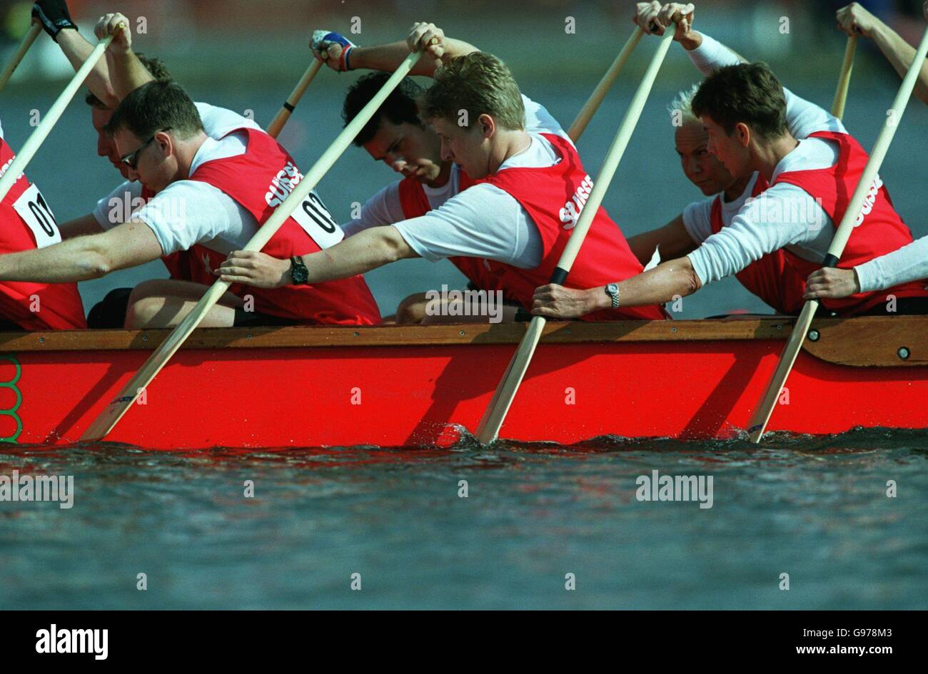 Dragon Boat Racing - World Championships. A section of the Switzerland ...