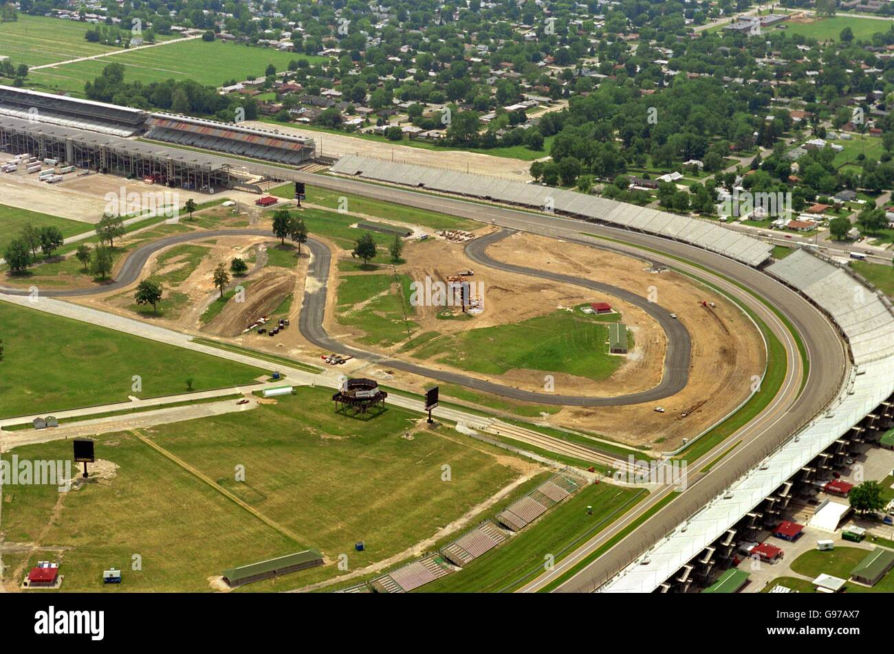 Aerial view of the new indianapolis formula one track hi-res stock ...