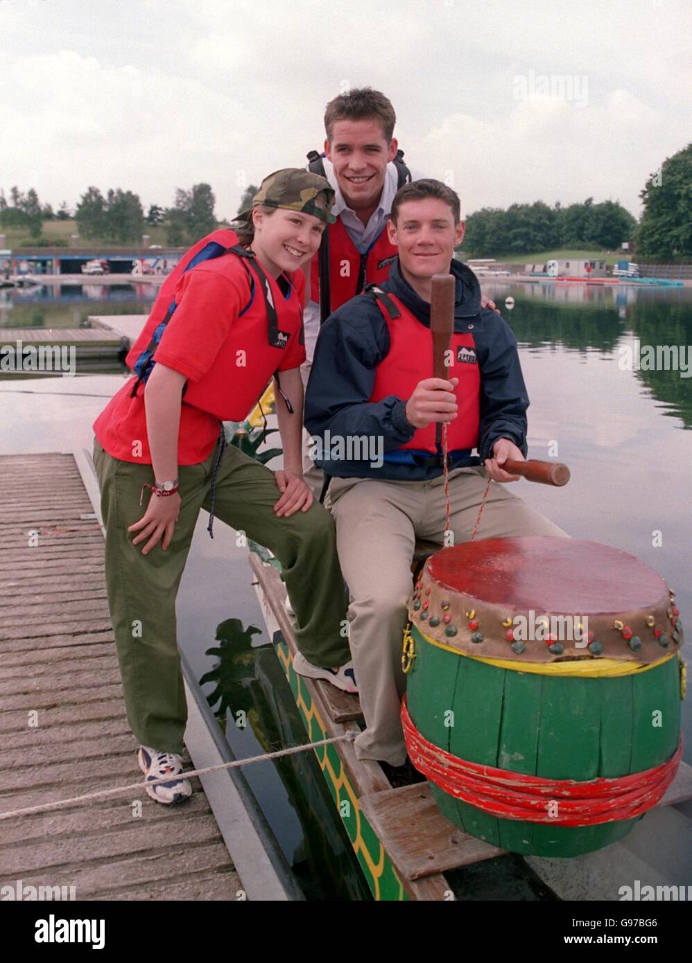 Dragon Boat Press Conference. L-R: Emily Bowring (Dragon Boat Drummer ...