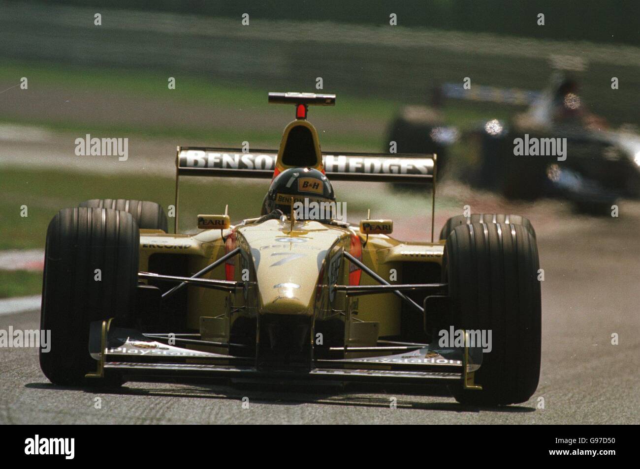 Formula One Motor Racing - Italian Grand Prix. Damon Hill leads Olivier ...