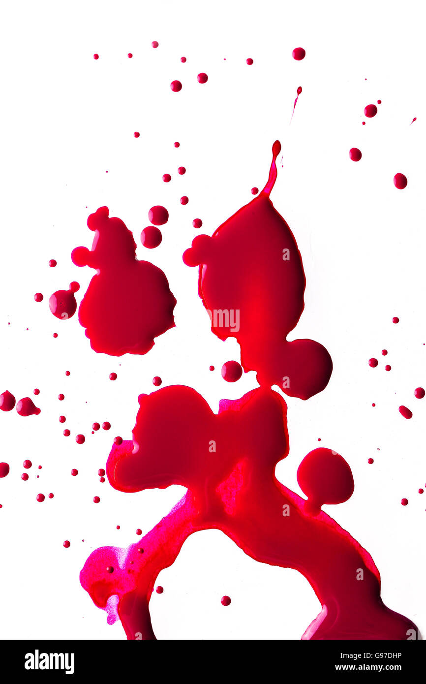 Blood splash red paint hi-res stock photography and images - Alamy