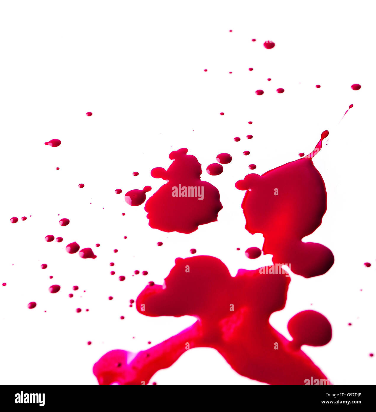Red paint splattered Cut Out Stock Images & Pictures - Alamy