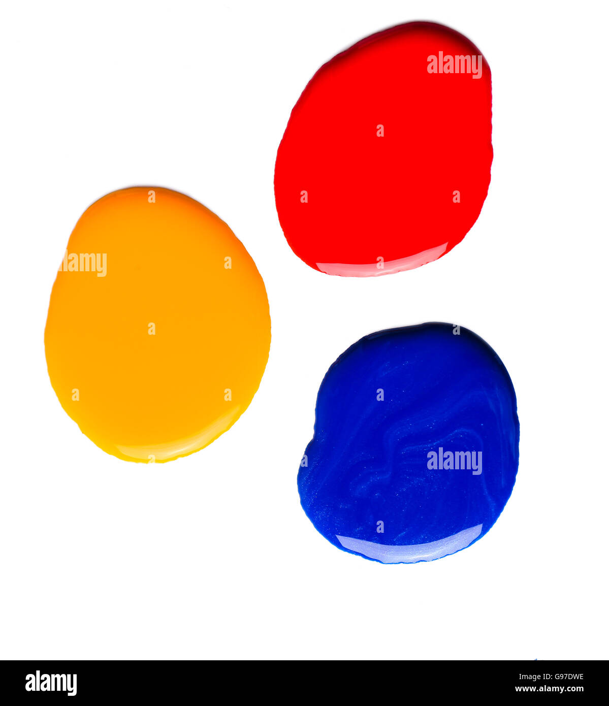 Splattered with yellow paint Cut Out Stock Images & Pictures - Alamy