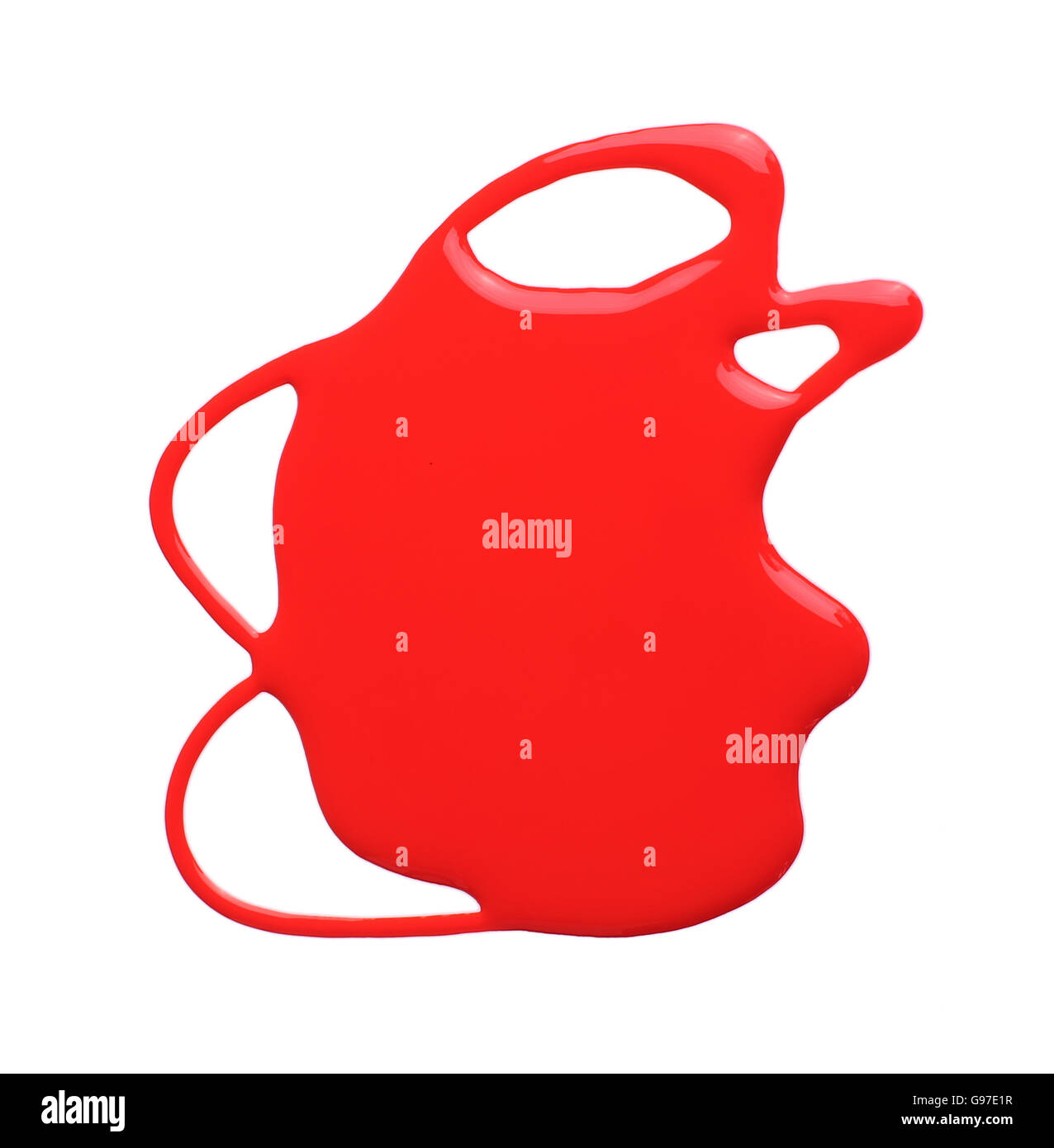 Red paint splattered Cut Out Stock Images & Pictures - Alamy