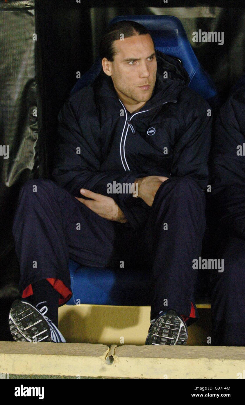 Rangers Dado Prso sits on the bench during the Champions League second ...