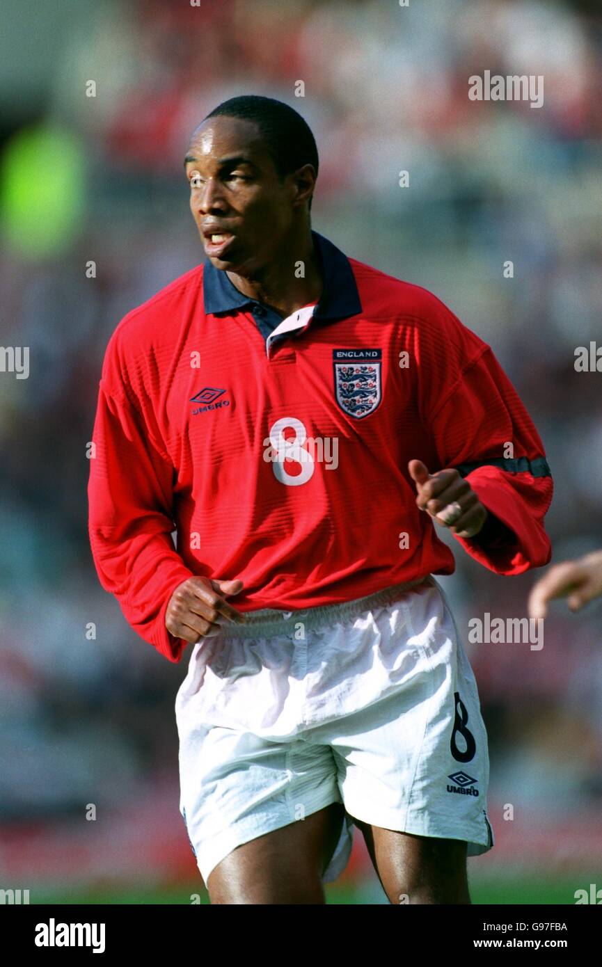 Soccer - Friendly - England v Belgium. England's Paul Ince Stock Photo ...