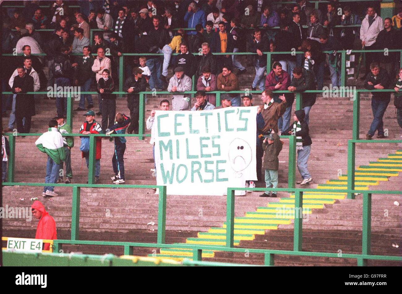 Celtic Fans. 09-OCT-93, A Celtic Banner Stock Photo - Alamy