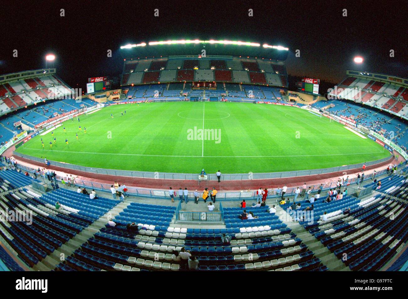 General view of the Vicente Calderon Stadium, home of Atletico Madrid ...