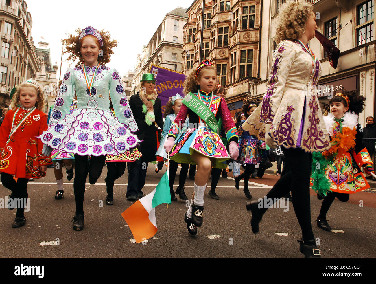 Central london the parade is ahead of st patricks day hi-res stock ...
