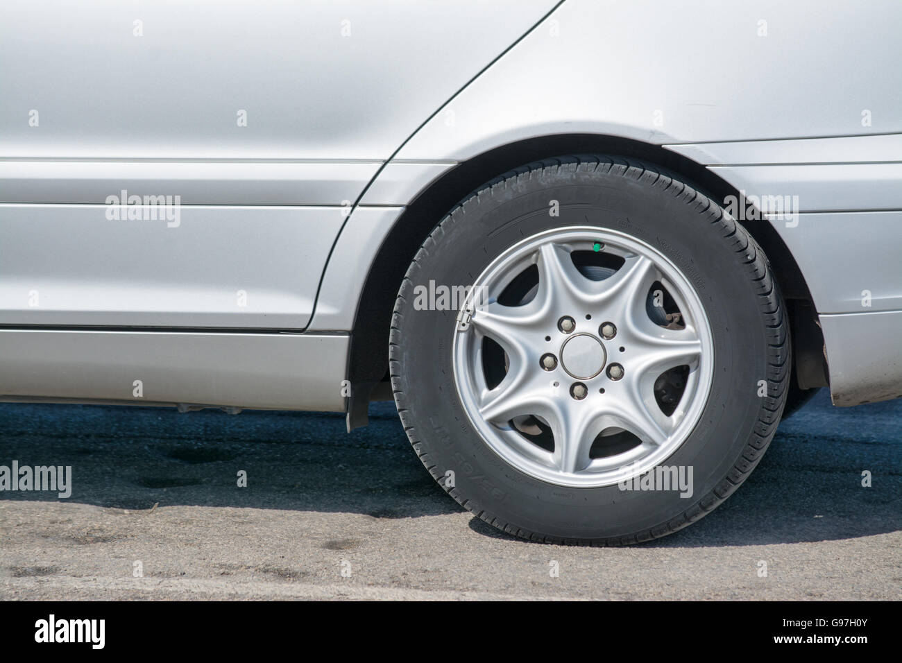 close up of an alloy wheel of a car Stock Photo - Alamy