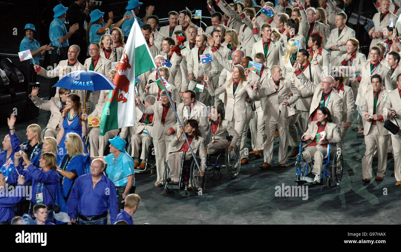 The team arrive opening ceremony commonwealth games melbourne cricket ...