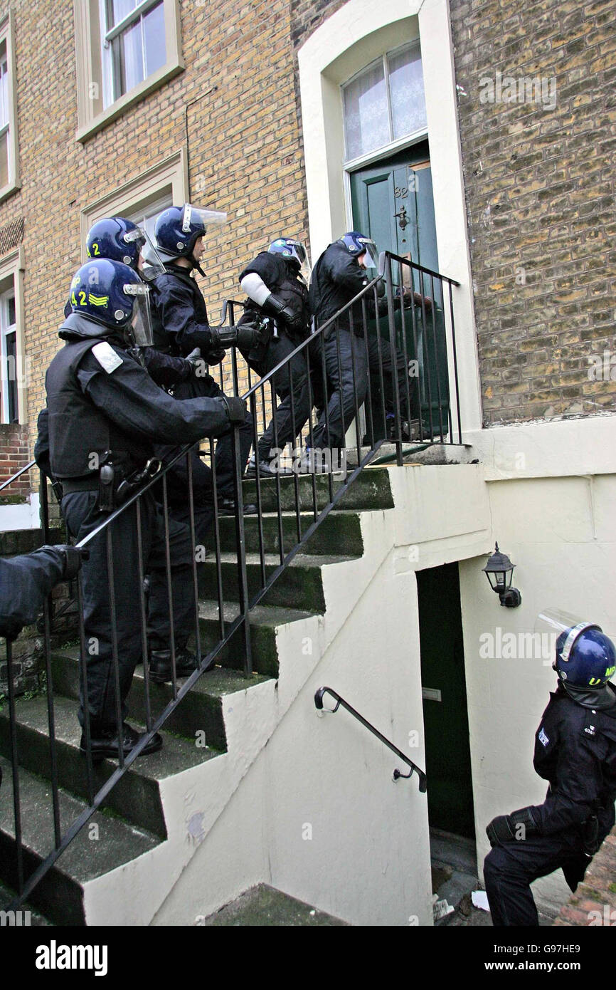Police force entry into house in woolwich hi-res stock photography and ...