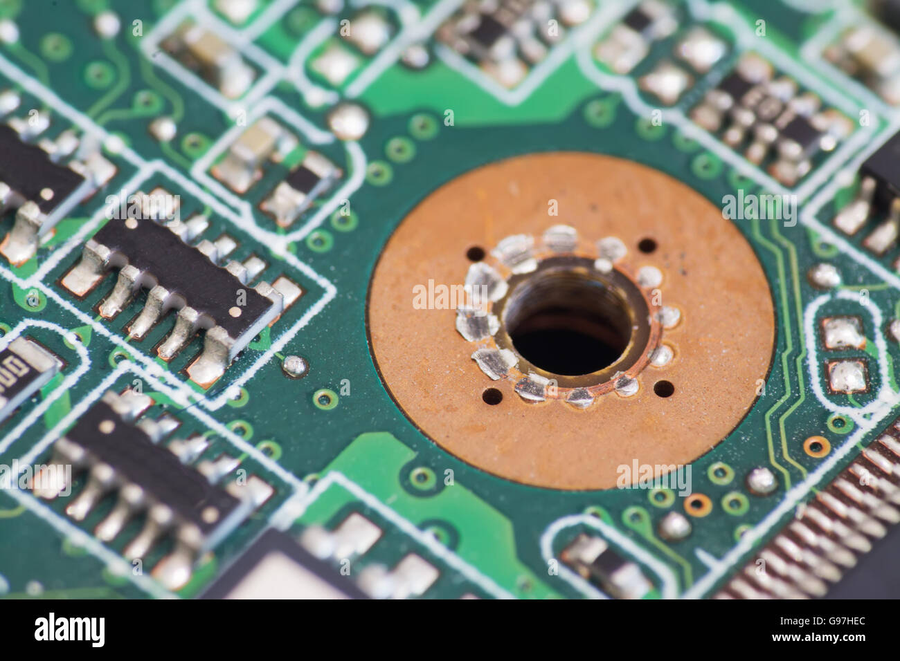 macro view of a computer main board Stock Photo - Alamy