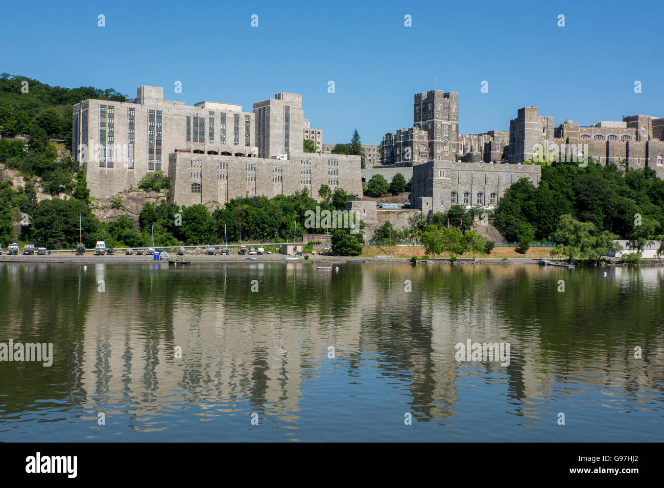 New York, Hudson River view of West Point Military Academy Stock Photo - Alamy