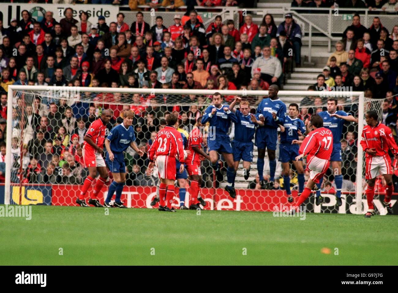 Soccer - FA Carling Premiership - Middlesbrough v Everton Stock Photo ...