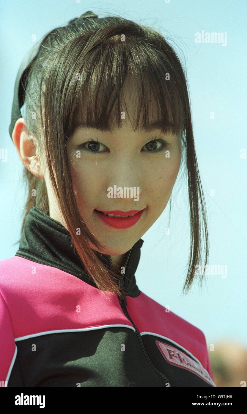 Formula One Motor Racing - Japanese Grand Prix. A girl in the paddock ...