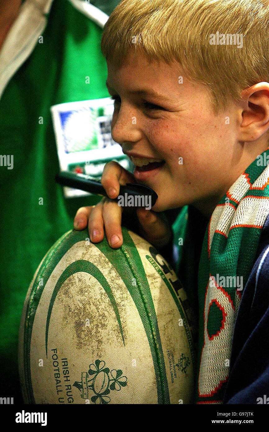 Michael Maher, a scrum half for Barnhall RFC under 12s waits at Dublin ...