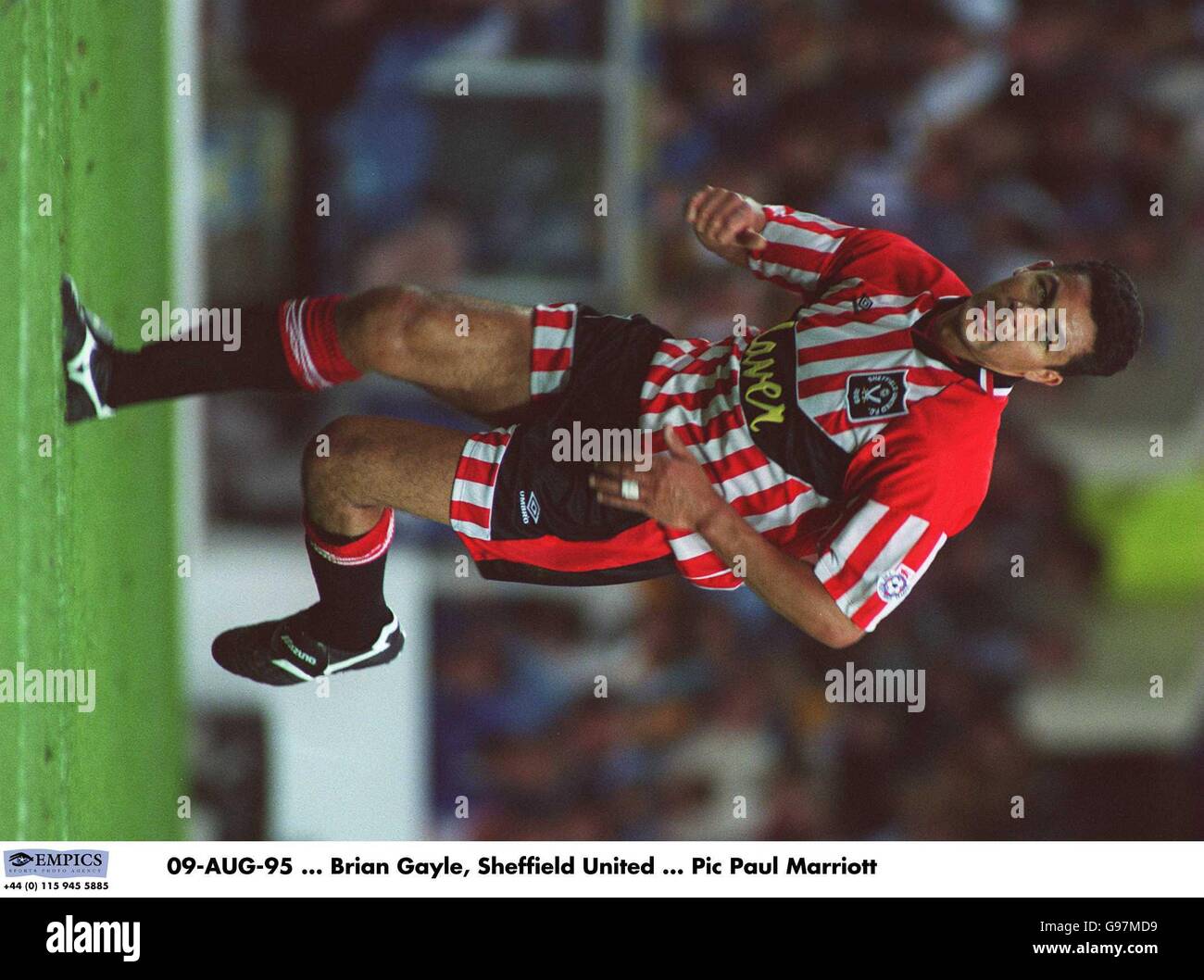 149046 Brian Gayle. 09-AUG-95 Brian Gayle, Sheffield United Stock Photo ...