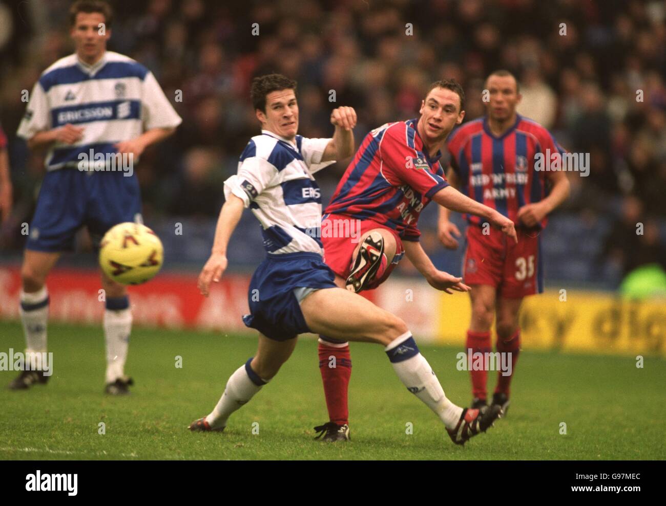 Crystal palaces jamie fullarton the ball past qprs matthew rose hi-res ...