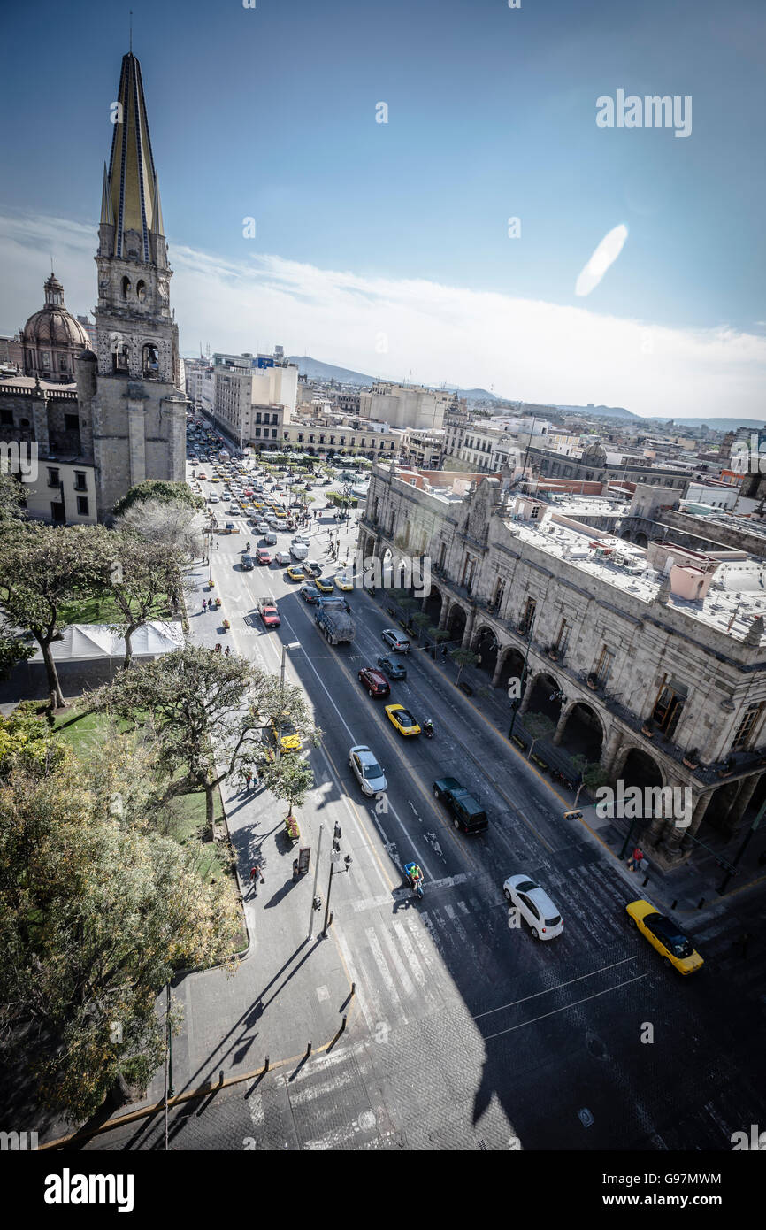 Aerial view of the Guadalajara streets, Jalisco, Mexico Stock Photo - Alamy