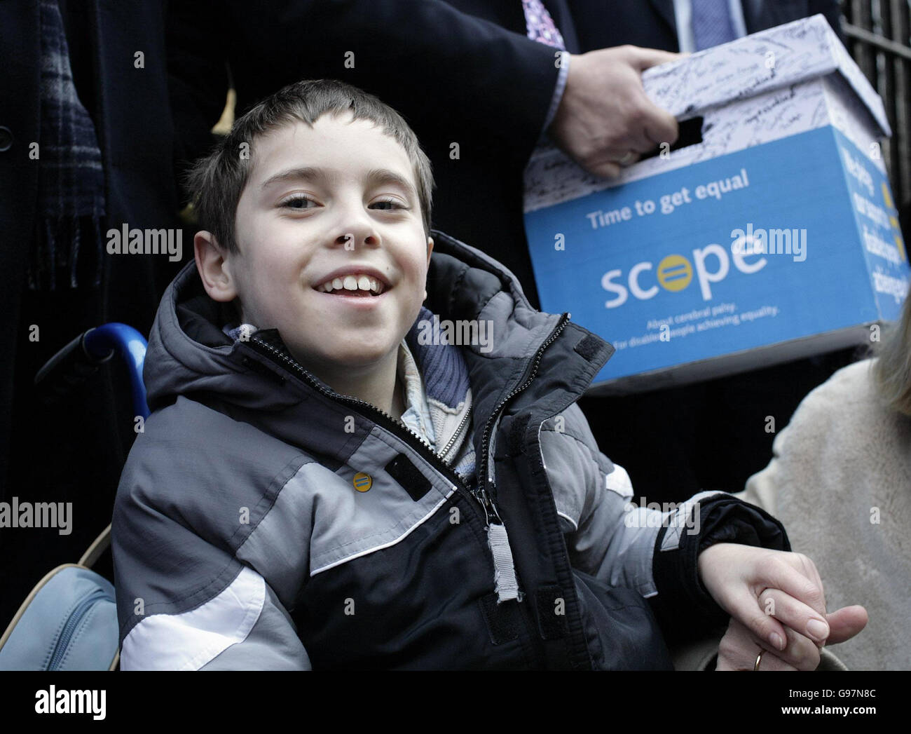 Ten-year-old Nathan Giles from Solihull hands in a petition into 10 ...