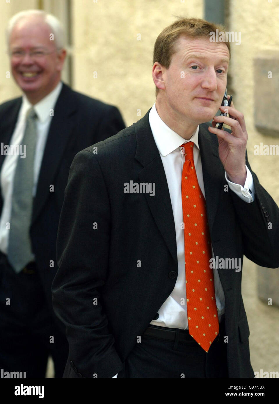 Tavish Scott and Jim Wallace wait for Sir Menzies Campbell to make his ...