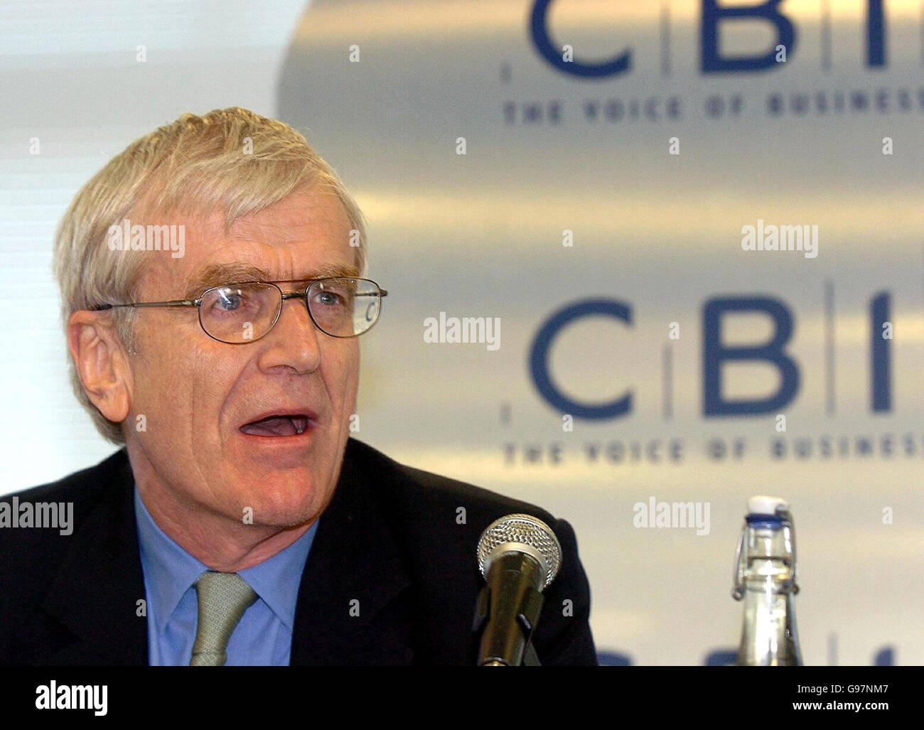 The new CBI Director-General Richard Lambert speaks during a news ...