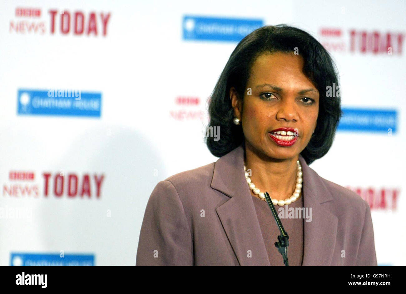 US Secretary of State, Dr Condoleezza Rice delivers her Chatham House ...