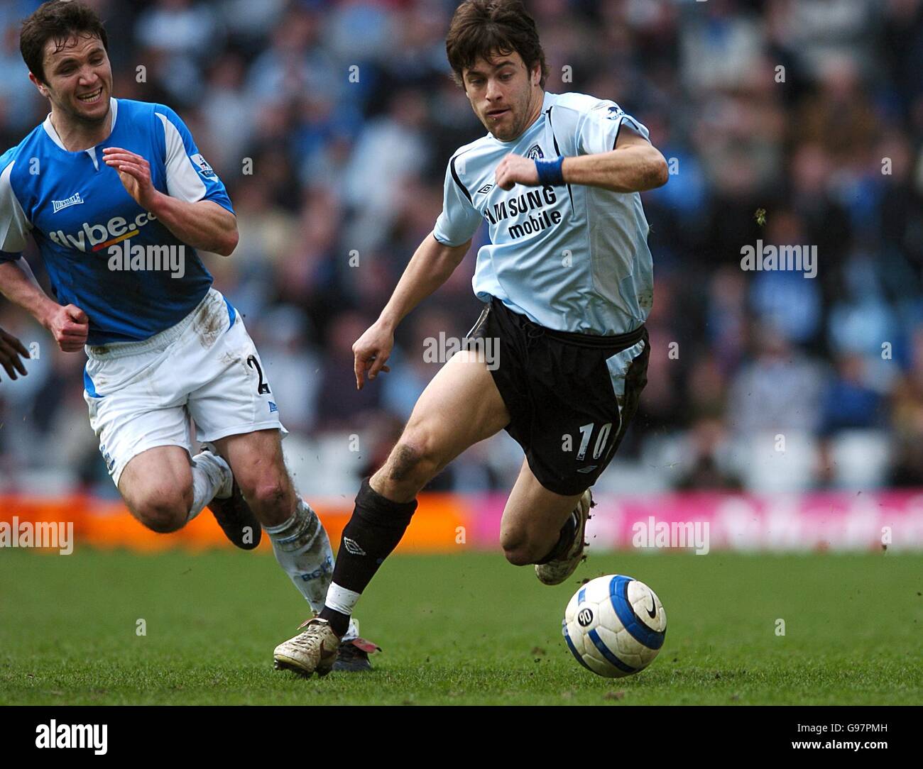 Birmingham citys damien johnson and chelseas joe cole hi-res stock ...