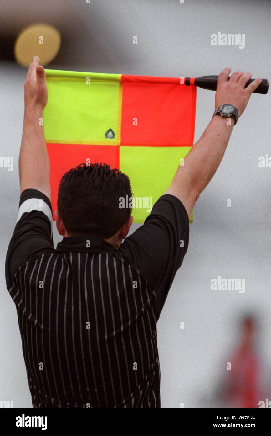 Sport football official linesman flag hi-res stock photography and ...