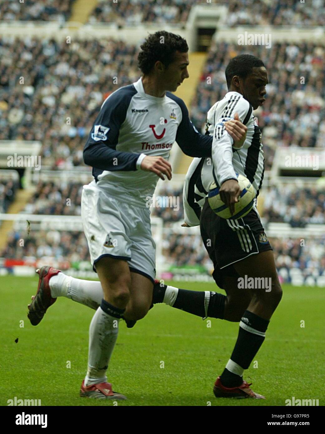 Newcastle United's Charles N'Zogbia and Tottenham Hotspur's Stephen ...