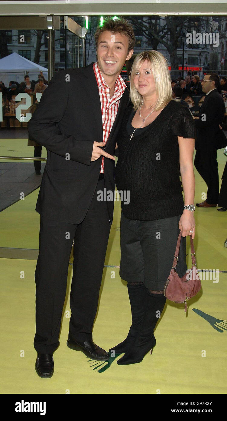 Jonathan Wilkes and his wife Nikki Wheeler arrive for the UK film ...