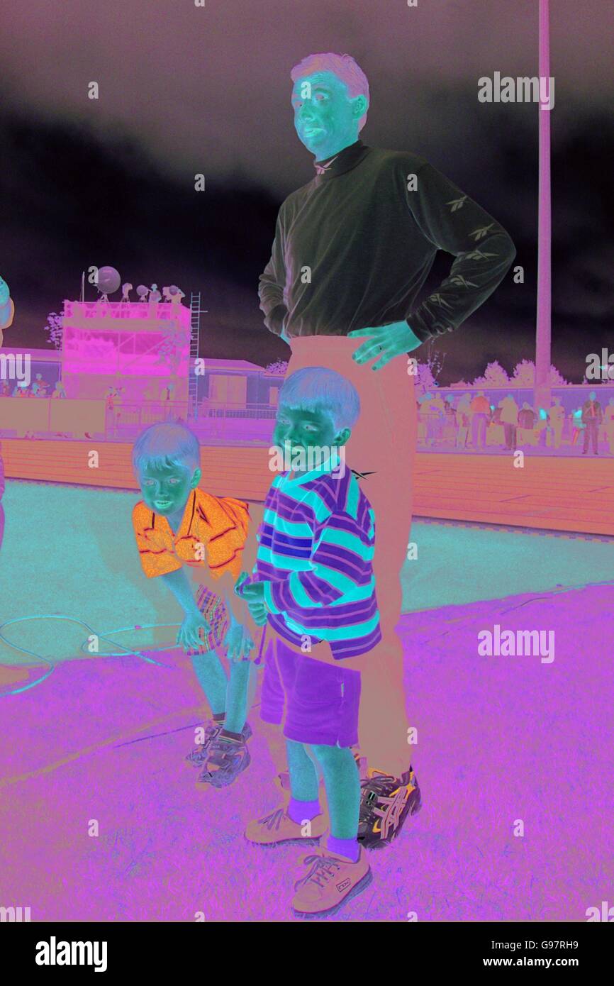 Great britains jonathan edwards with his children hi-res stock ...