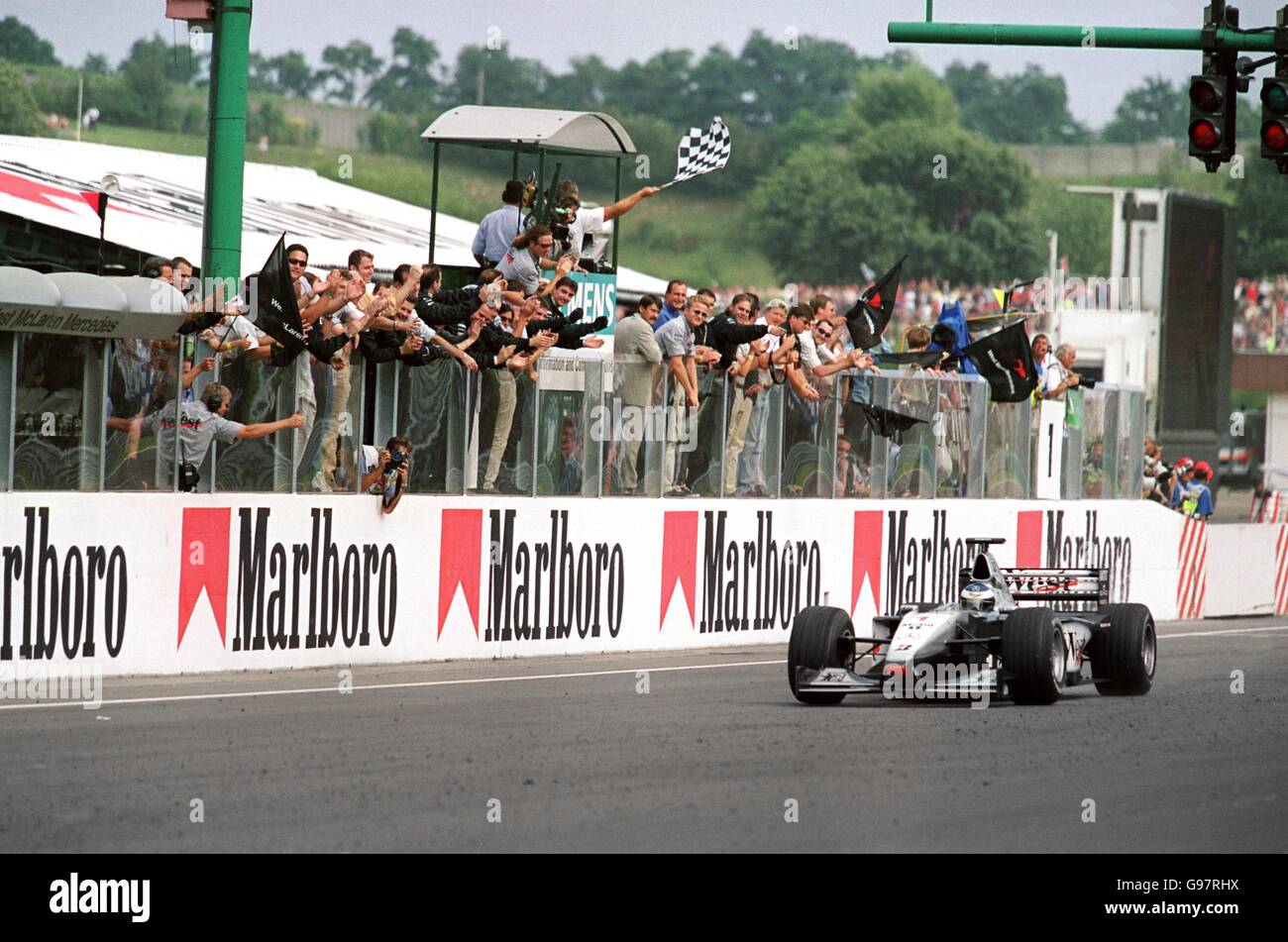 Formula One Motor Racing - Hungarian Grand Prix. The McLaren team cheer ...