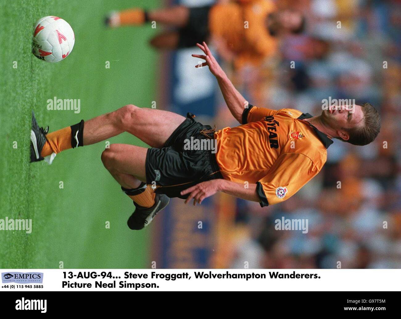 13-AUG-94. Steve Froggatt, Wolverhampton Wanderers. Picture Neal ...