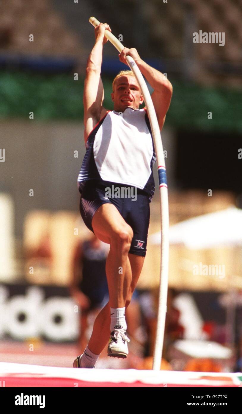 Great Britain's Dean Macey in action during the Pole Vault discipline ...