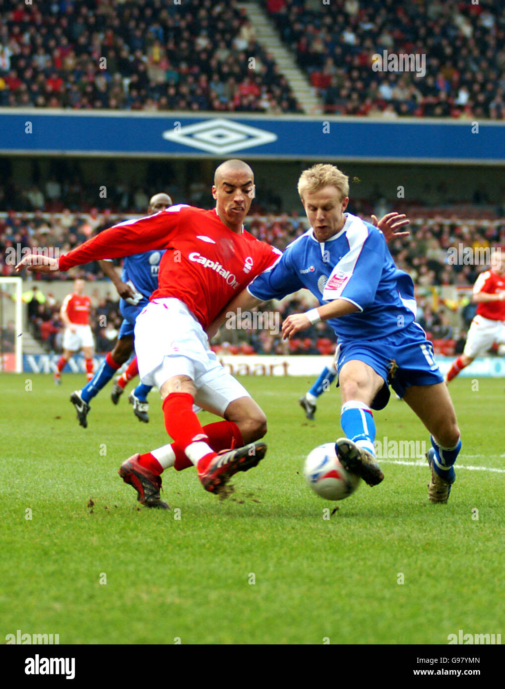 Nottingham Forest's James Perch and Gillingham's Danny Jackman in ...