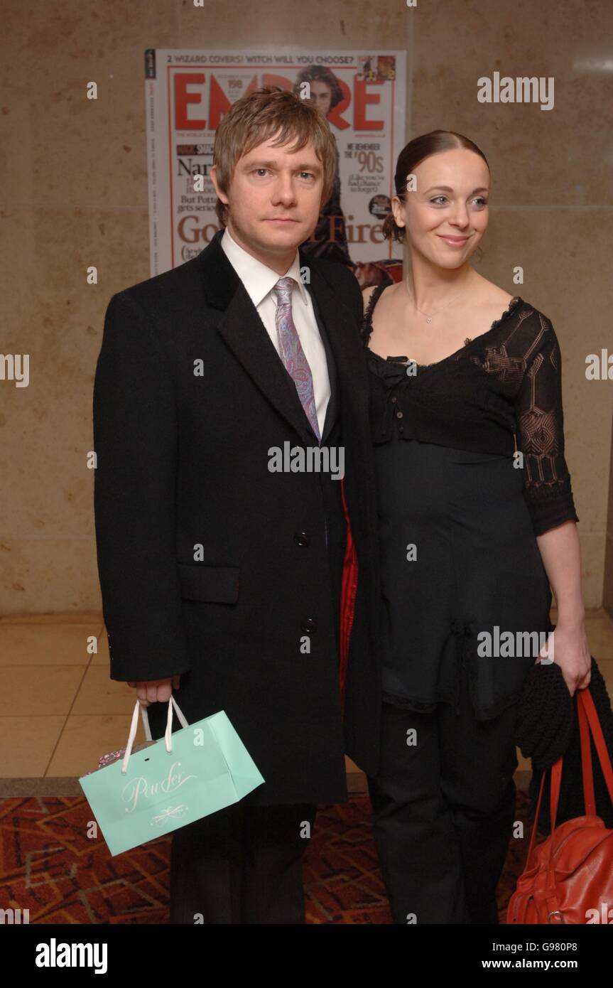 Martin Freeman arrives with his wife for the Sony Ericsson Empire Film ...