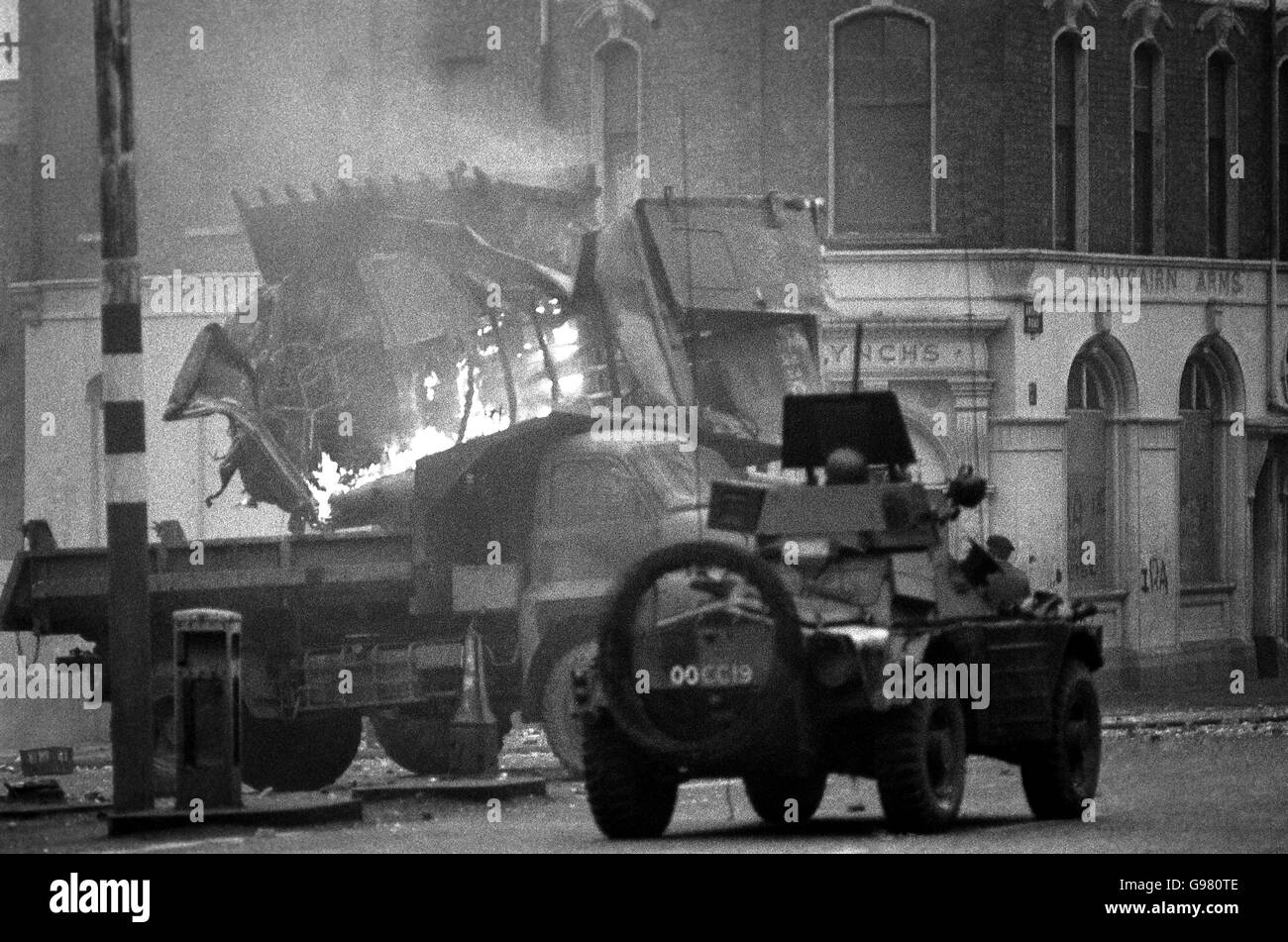 Riots burning Black and White Stock Photos & Images - Alamy