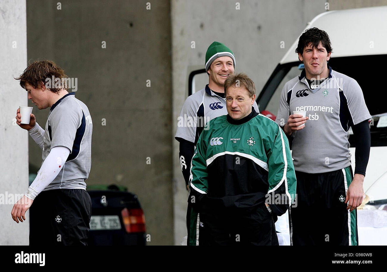 Irelands shane during training session at the lansdowne road hi-res ...