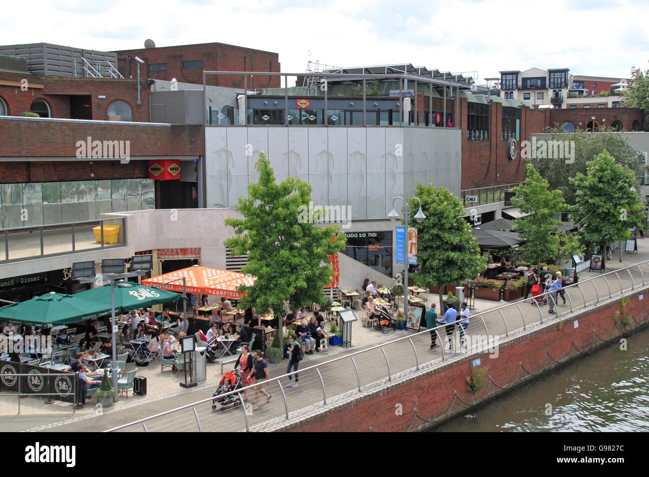 Riverside walk restaurants, Kingston upon Thames, London, England ...