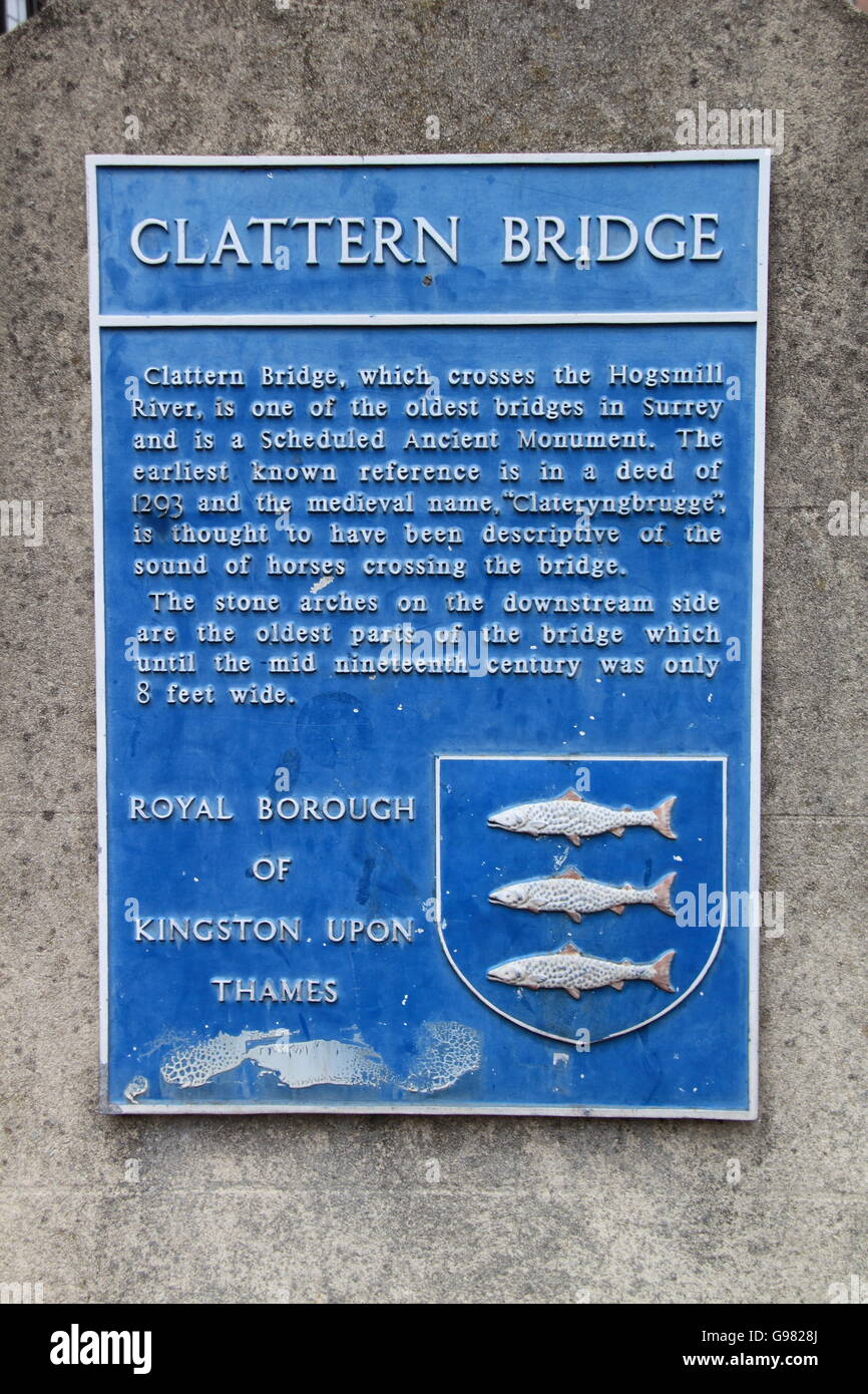 Clattern Bridge, High Street, Kingston upon Thames, London, England ...