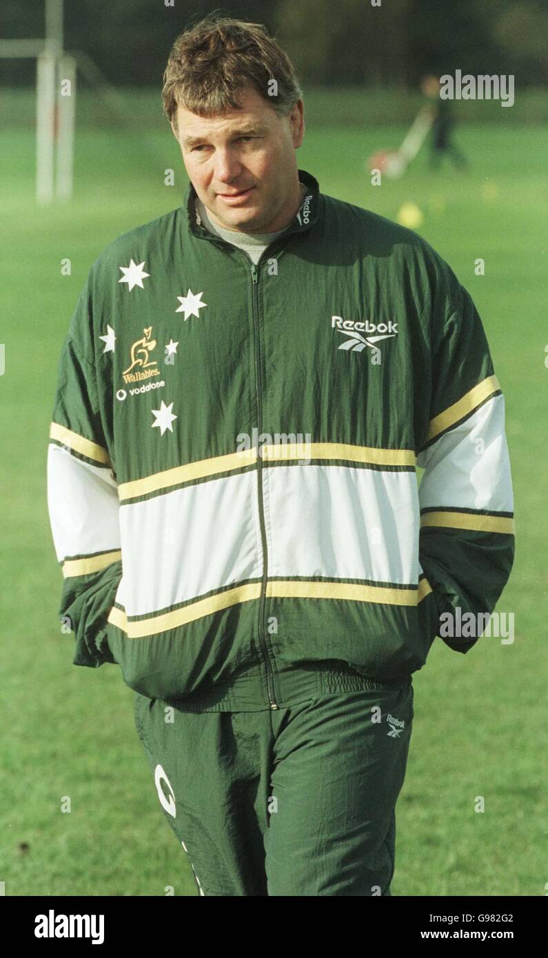 Australias coach rod macqueen training in cardiff hi-res stock ...