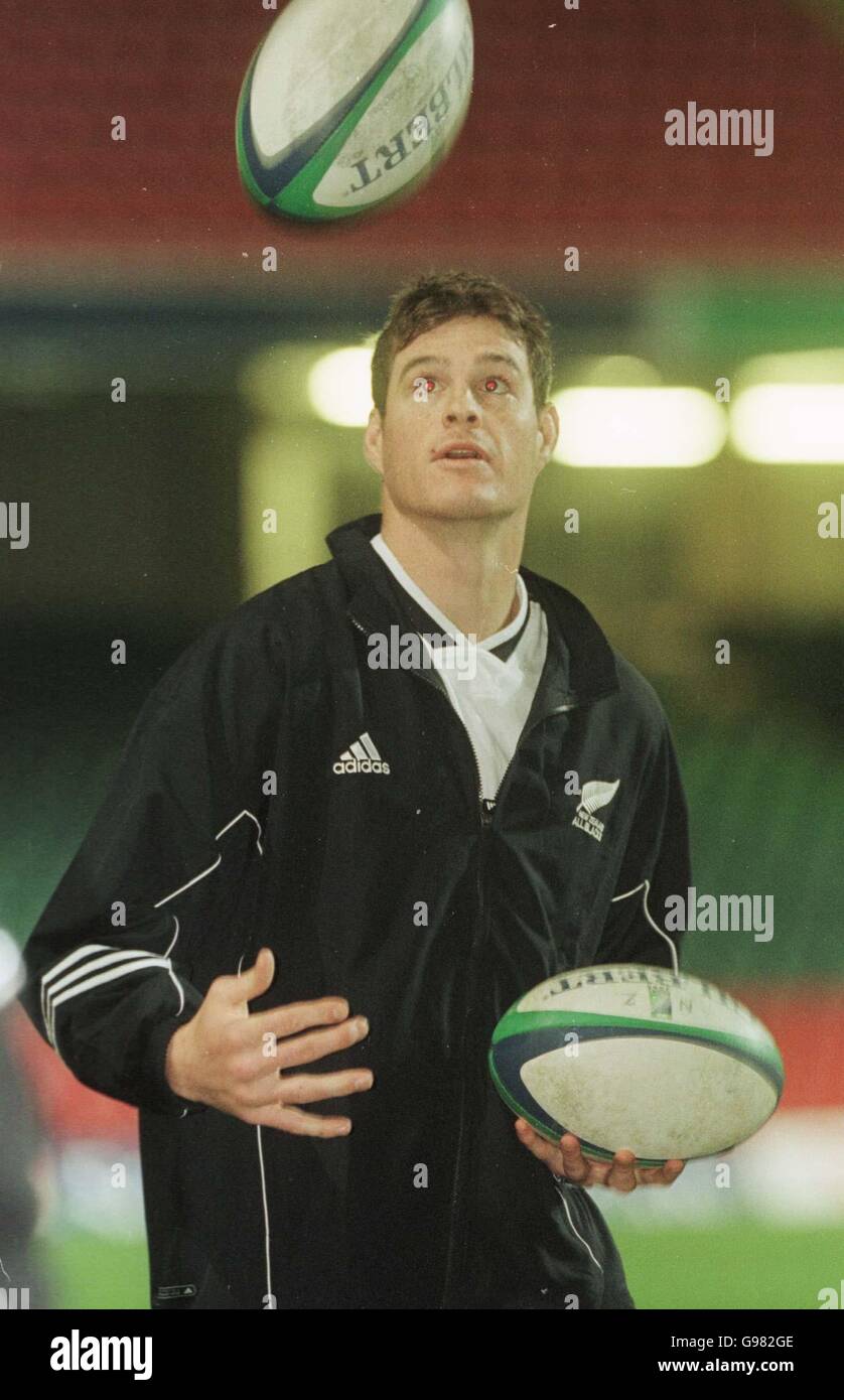 New zealands maxwell juggles rugby balls at the millennium stadium hi ...