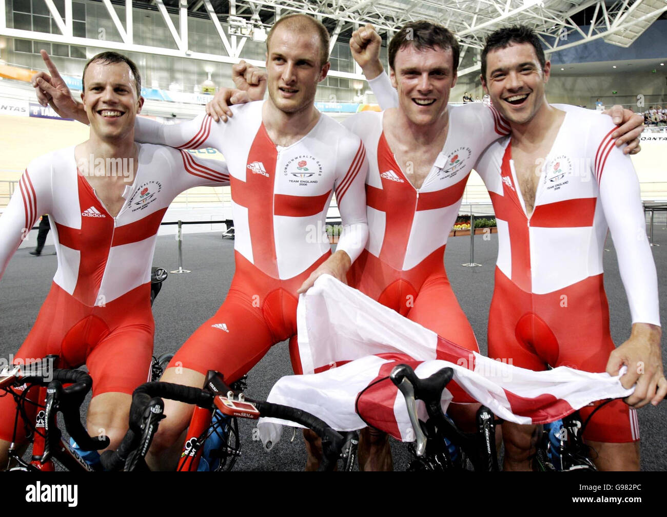 England's (from left to right) Paul Manning, Stephen Cummings, Rob ...