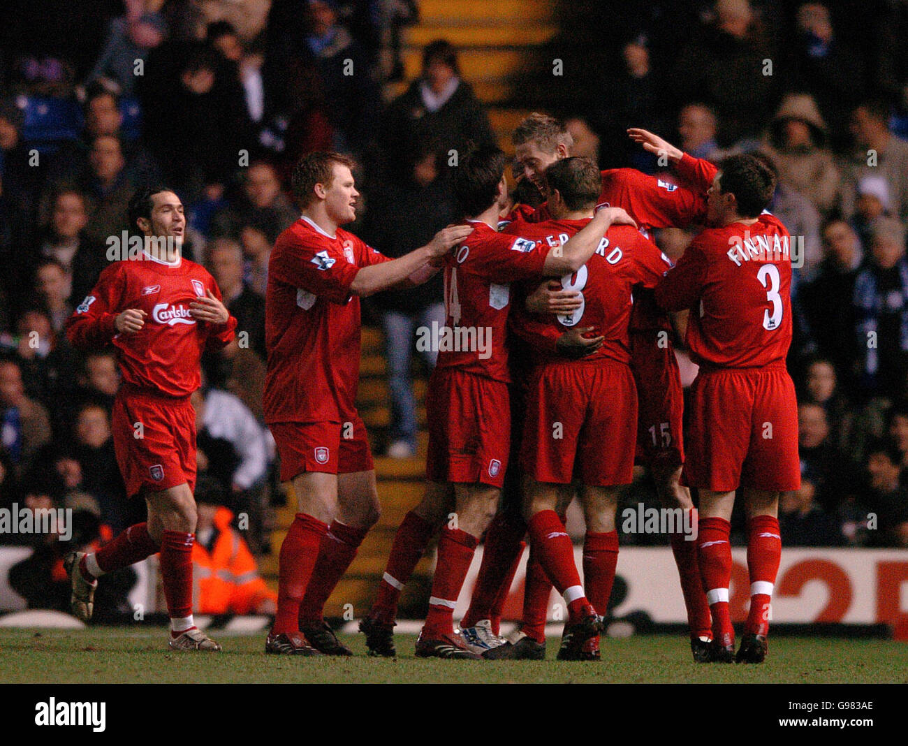 Liverpools peter crouch celebrates scoring hi-res stock photography and ...