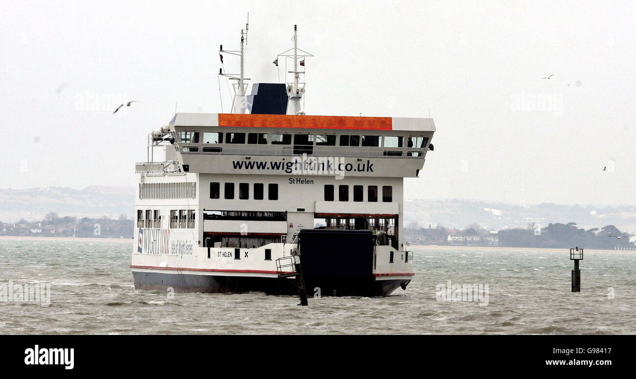 A stock photo of a Wightlink Ferry arriving at Fishbourne, Isle of ...