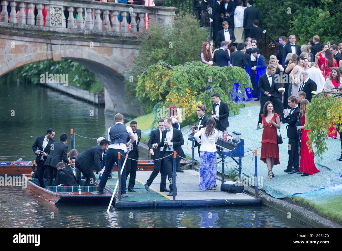 Cambridge University students at the Trinity May Ball on Monday evening ...